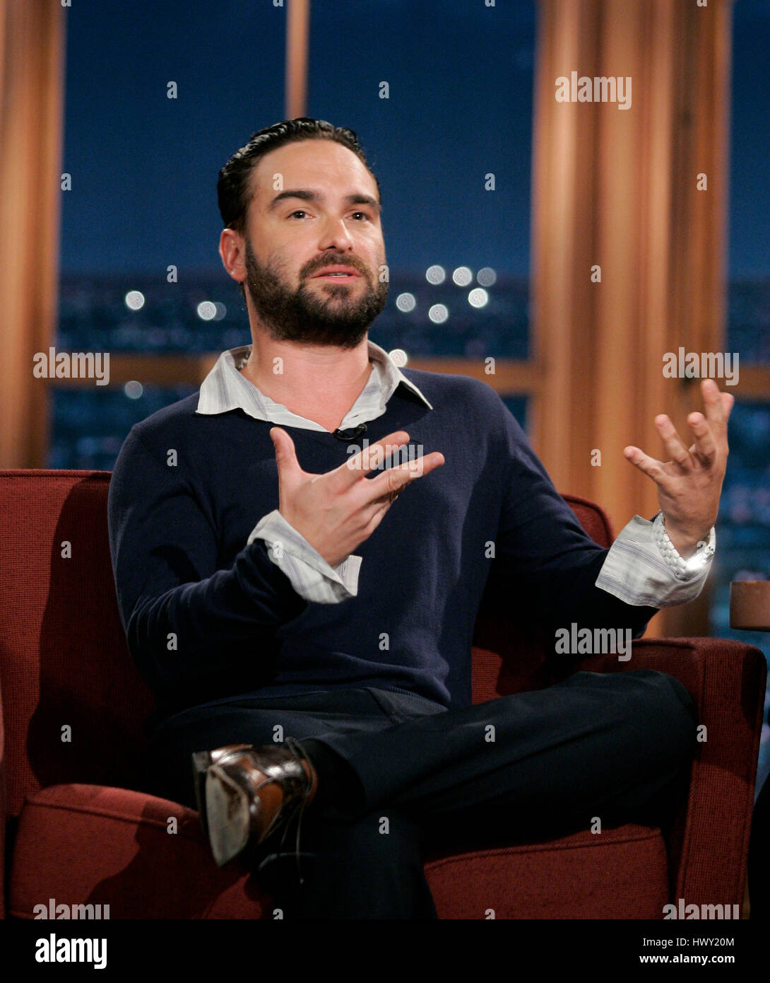 Actor Johnny Galecki during a segment of 'The Late Late Show with Craig ...