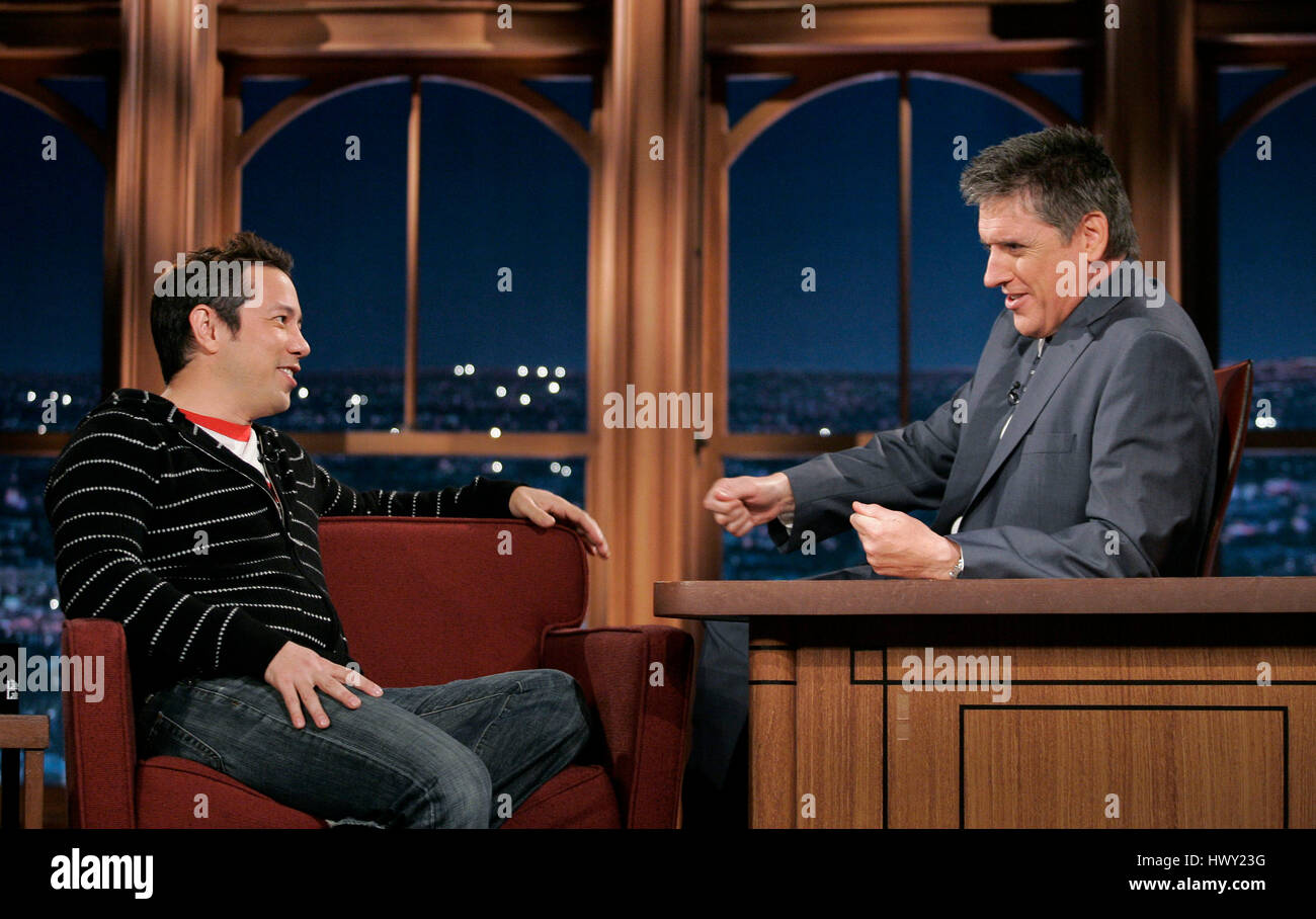 Actor and comic Lance Krall, left, chats with host Craig Ferguson ...
