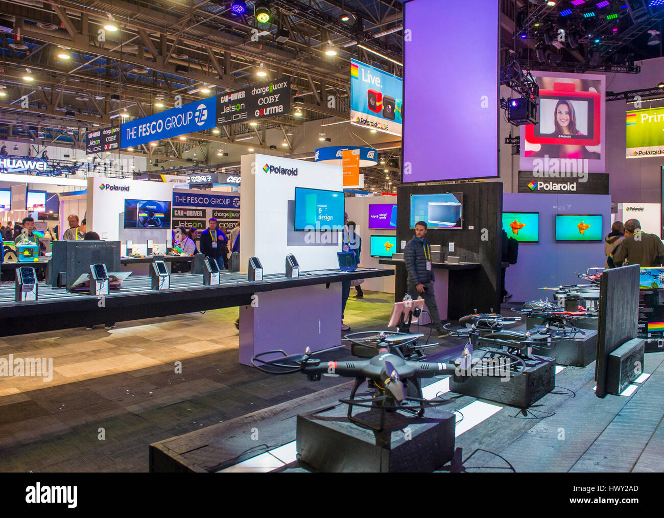 LAS VEGAS - JAN 08 : The Polaroid booth at the CES show held in Las ...