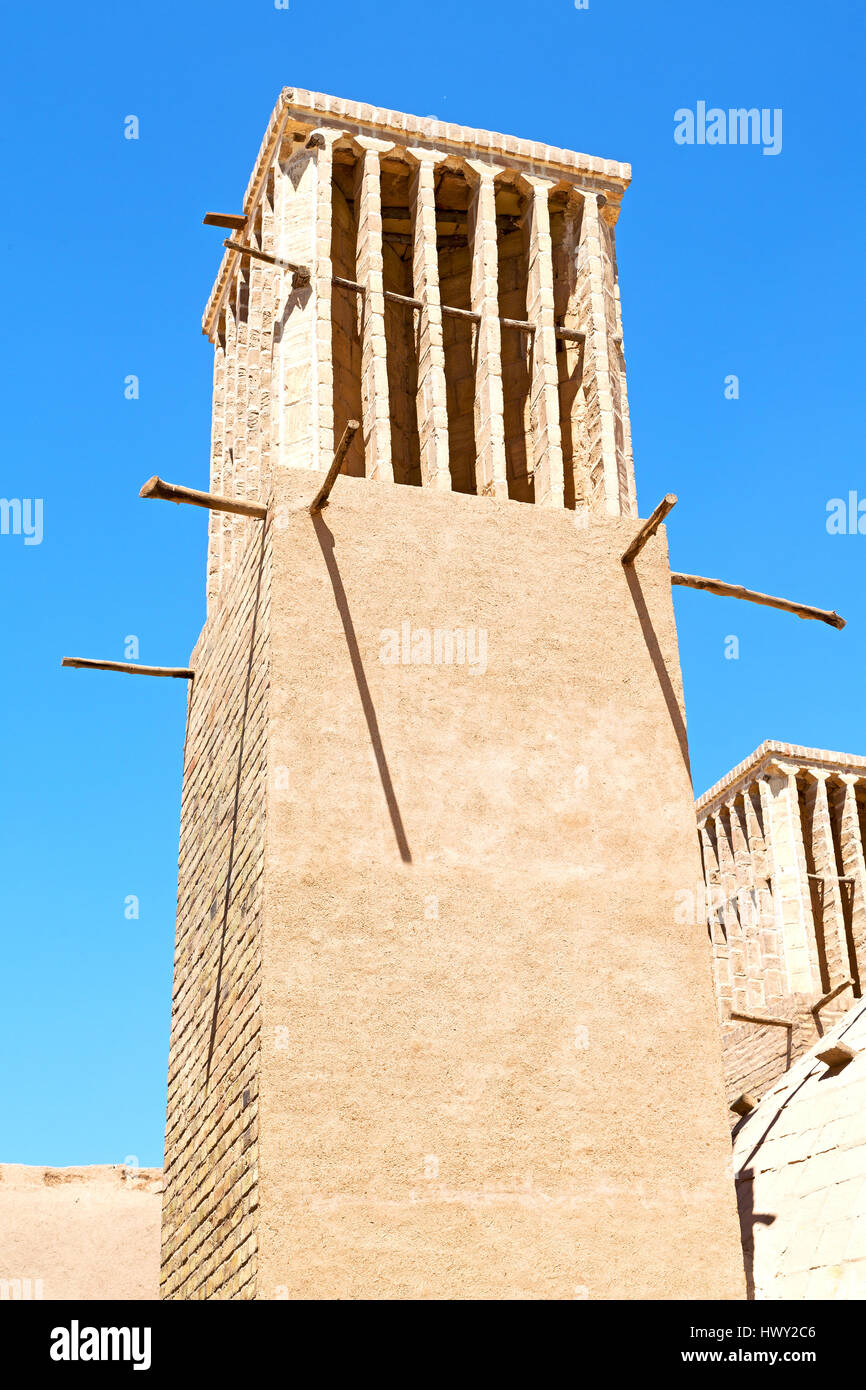 in iran yazd the old wind tower construction used to frozen water and ...