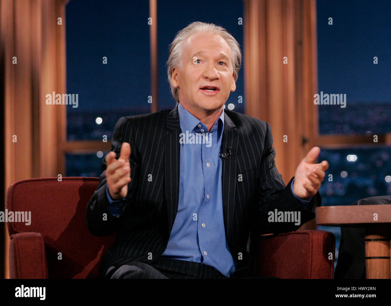 Bill Maher during a segment of 'The Late Late Show with Craig Ferguson ...