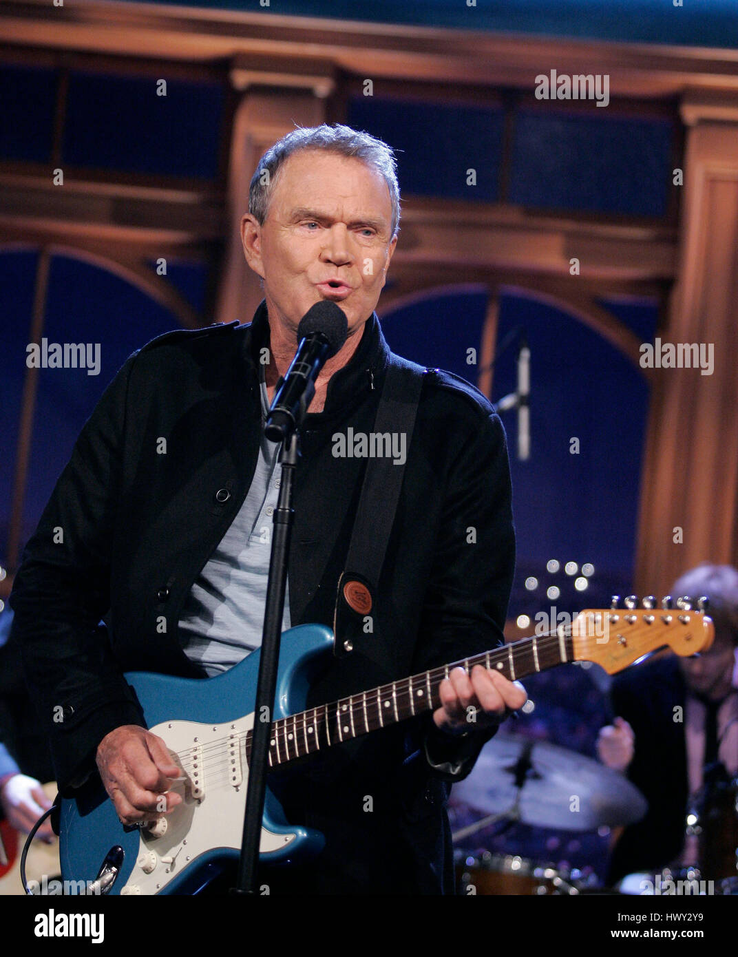 Musician Glen Campbell performs during a segment of 'The Late Late Show ...