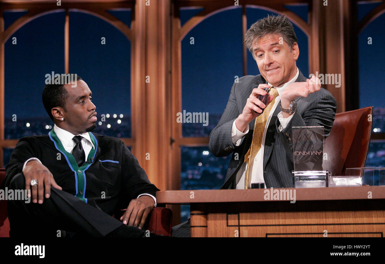 Sean "P Diddy" Combs, left, chats with host Craig Ferguson about his ...