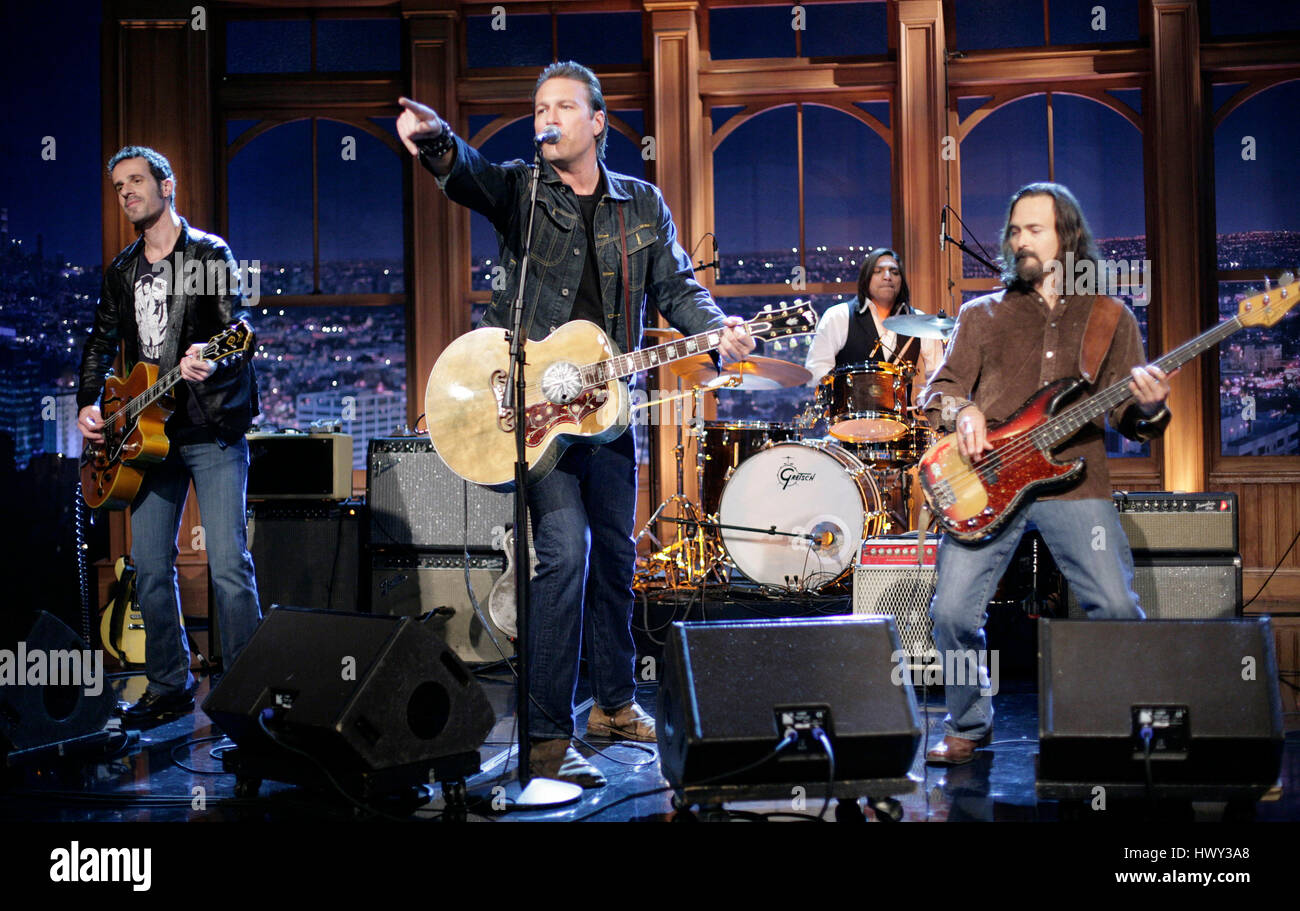 John Corbett and his band perform during a segment of 'The Late Late ...