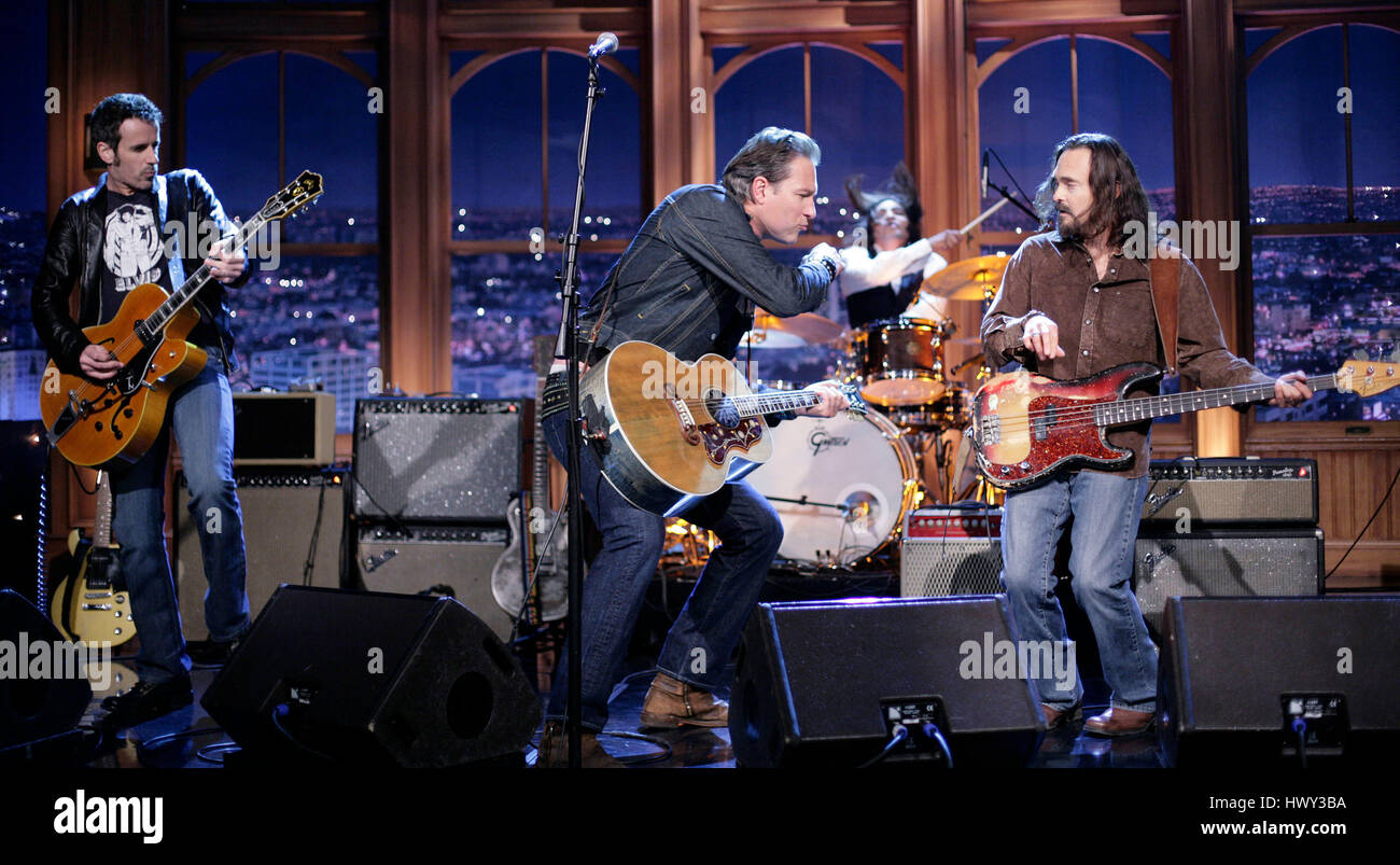 John Corbett and his band perform during a segment of 'The Late Late ...