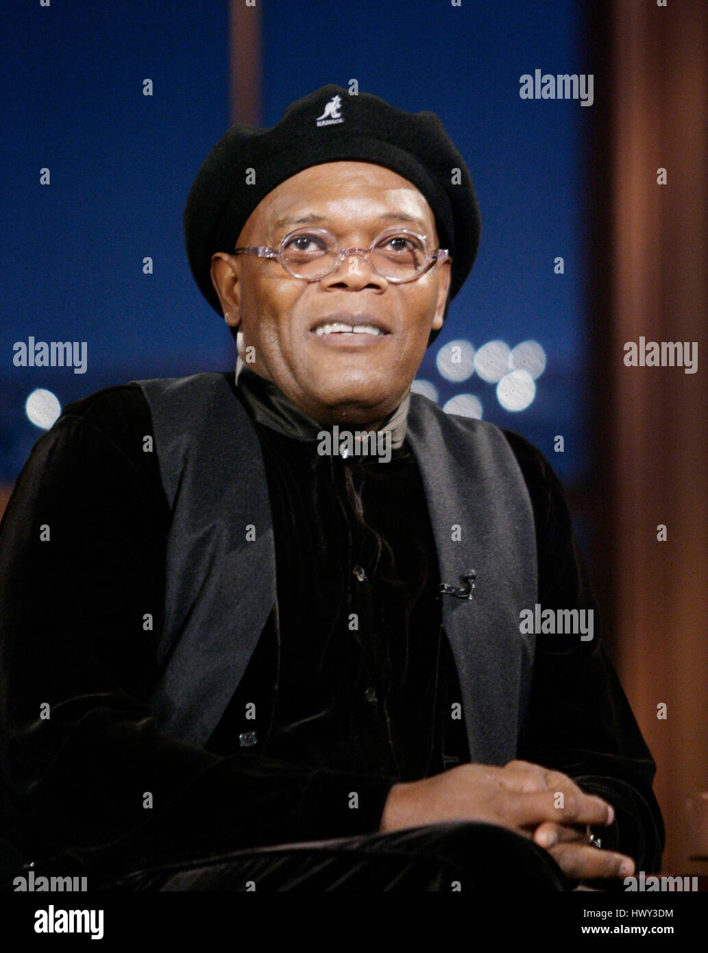 Actor Samuel L. Jackson during a segment of 'The Late Late Show with ...