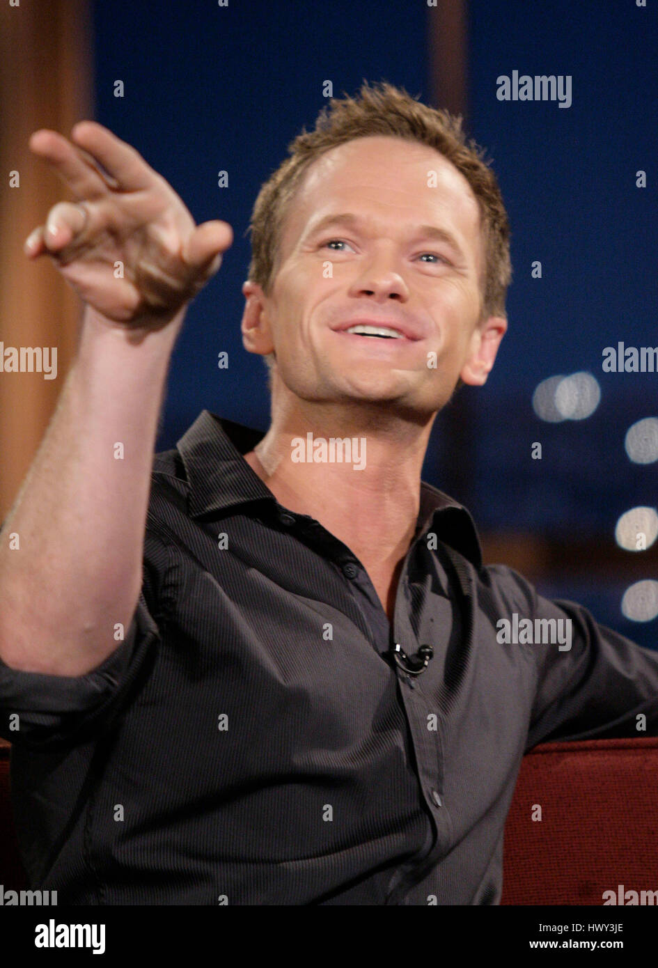 Actor Neil Patrick Harris during a segment of 'The Late Late Show with ...