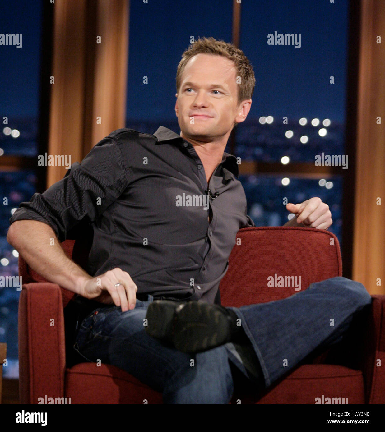 Actor Neil Patrick Harris during a segment of 'The Late Late Show with ...