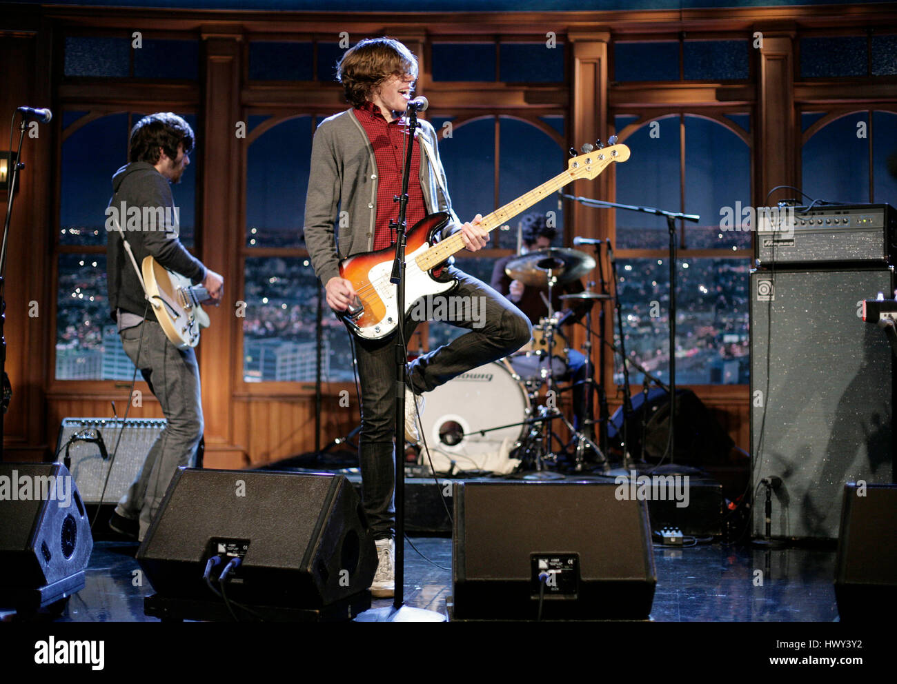 The rock band, 'Tokyo Police Club' with members Dave Monk on lead ...