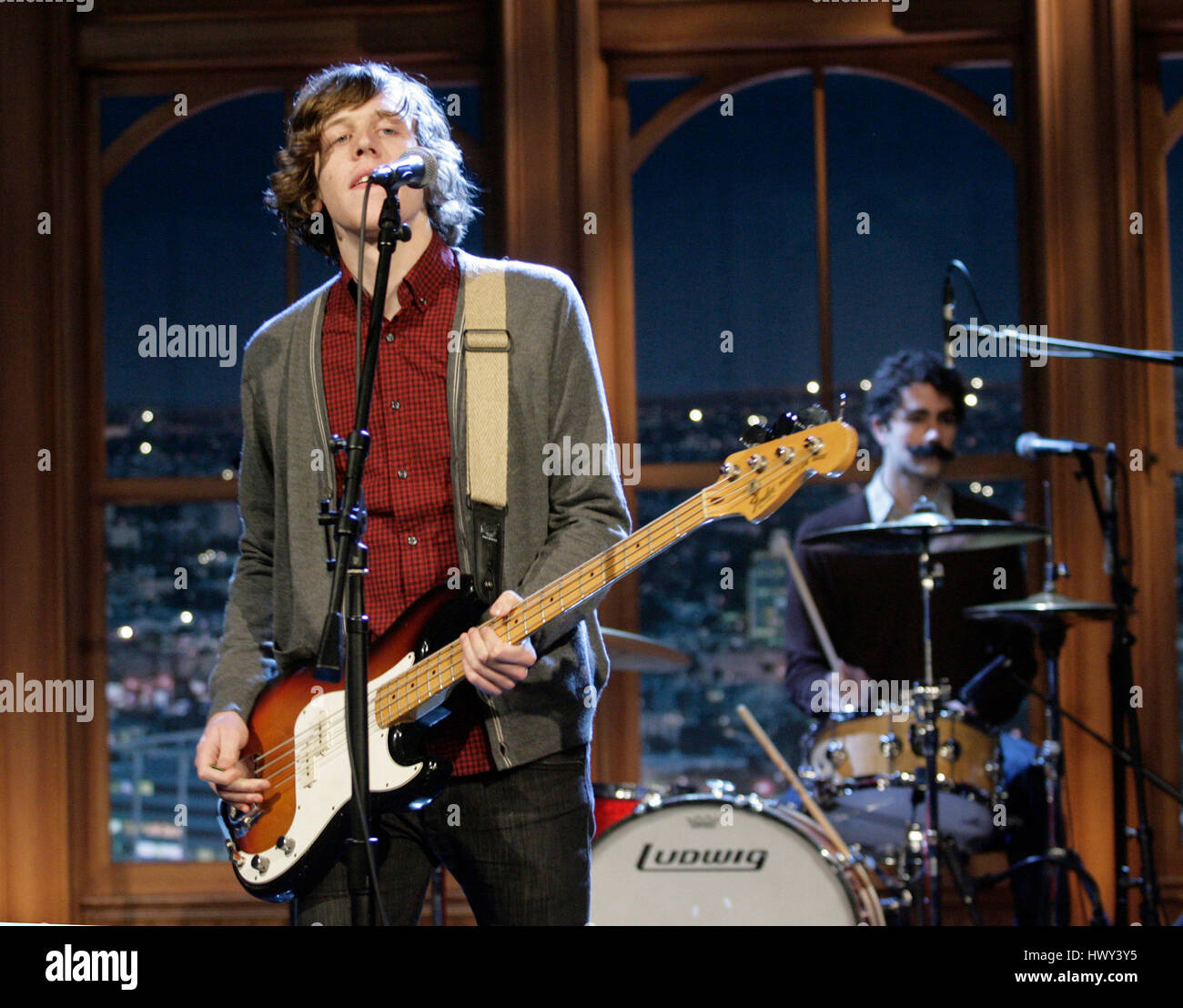 The rock band, 'Tokyo Police Club' with Dave Monk on lead vocals and ...