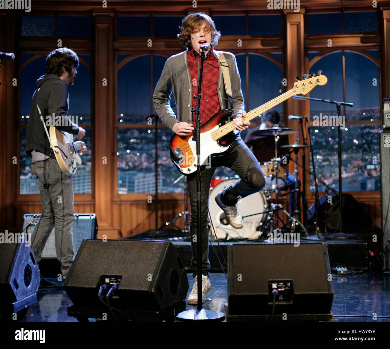 The rock band, 'Tokyo Police Club' with members Dave Monk on lead ...