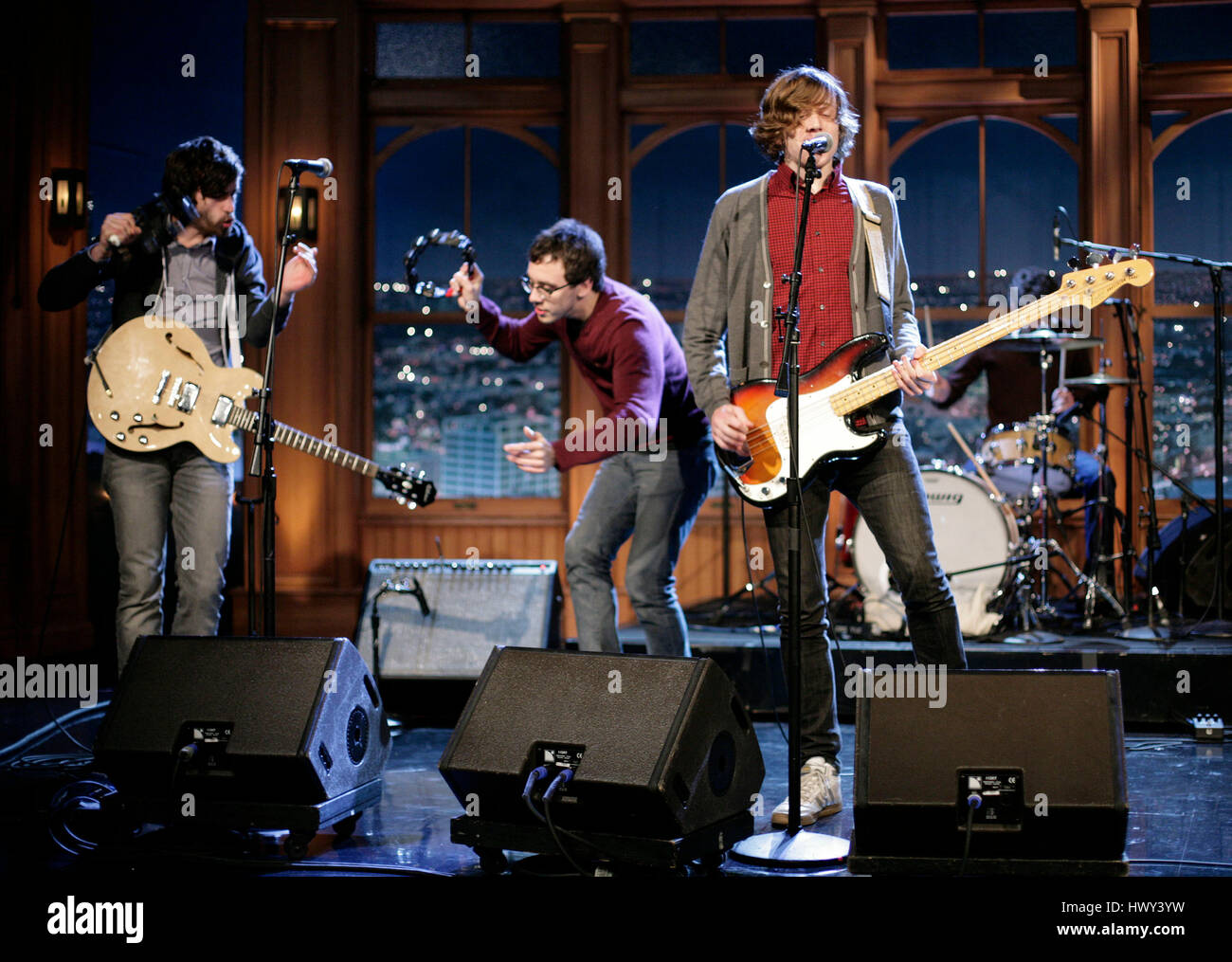 The rock band, 'Tokyo Police Club' with members Dave Monk on lead ...