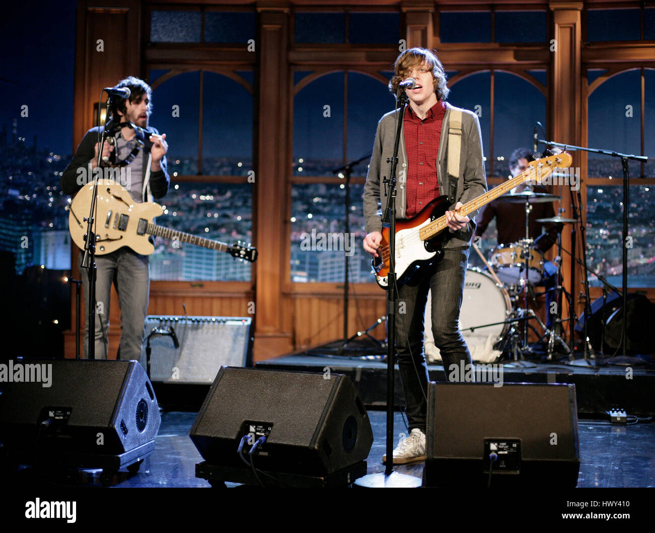 The rock band, 'Tokyo Police Club' with members Dave Monk on lead ...