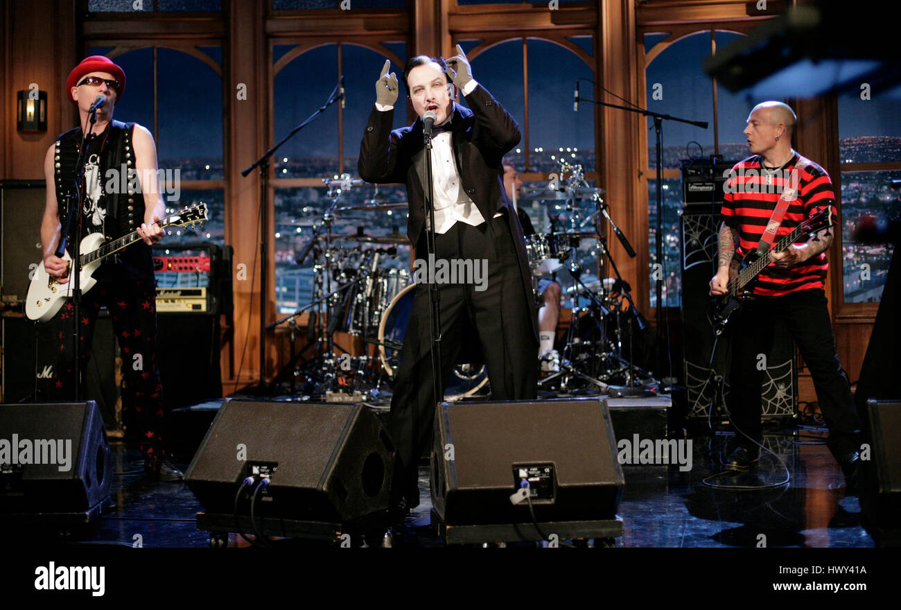 The punk band, 'The Damned" with members, Dave Vanian on lead vocals ...