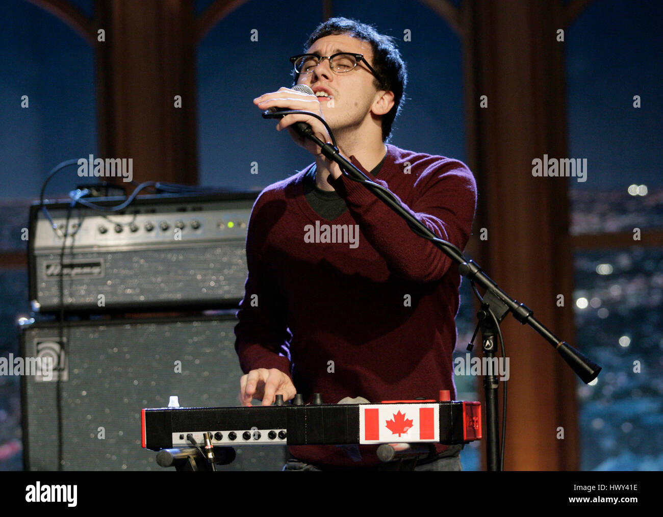 The rock band, 'Tokyo Police Club' with Graham Wright on keyboard ...