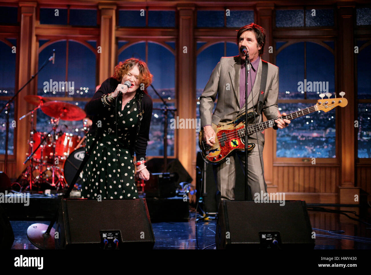 The punk band, "X", with band members Exene Cervenka, on lead vocals ...