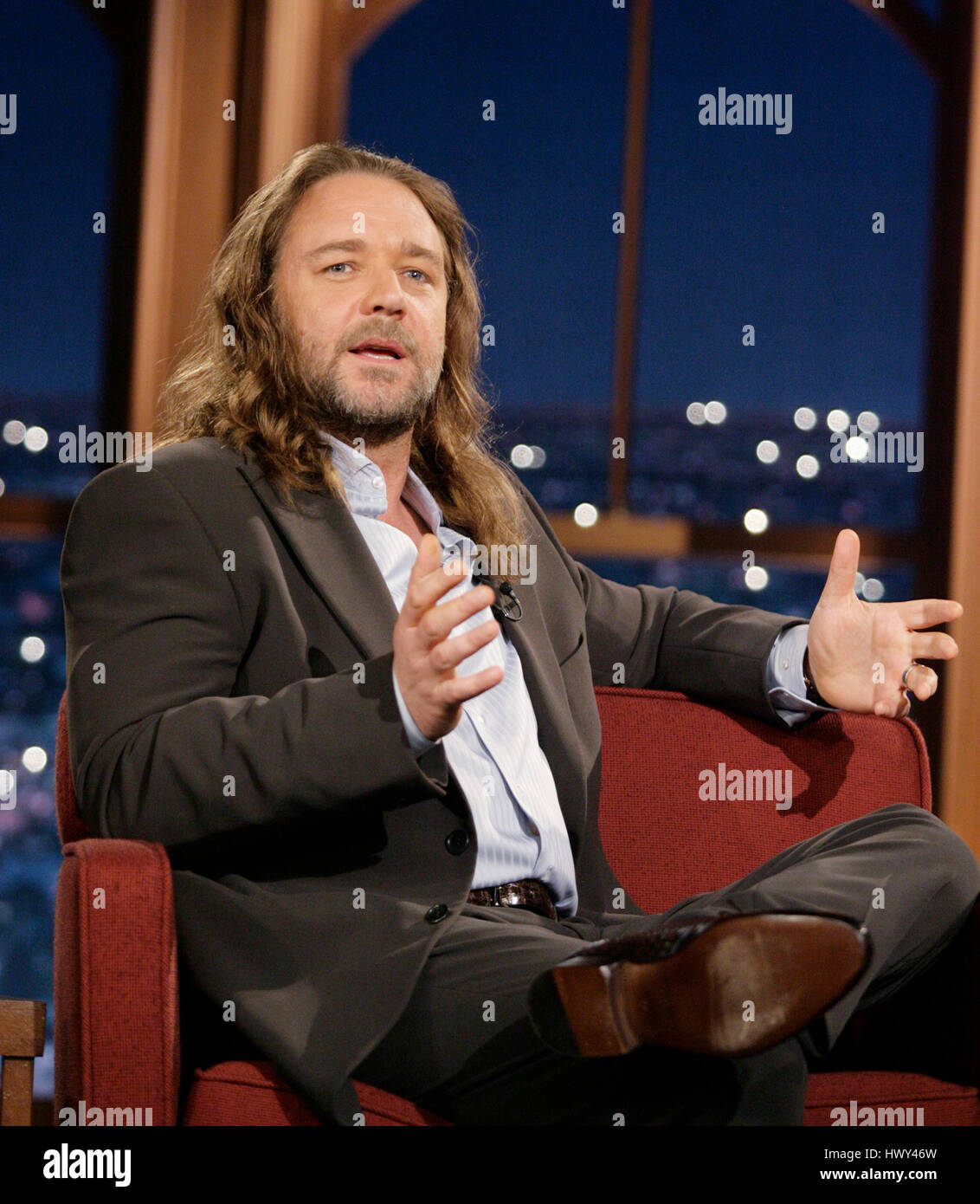 Actor Russell Crowe during a segment of 'The Late Late Show with Craig ...