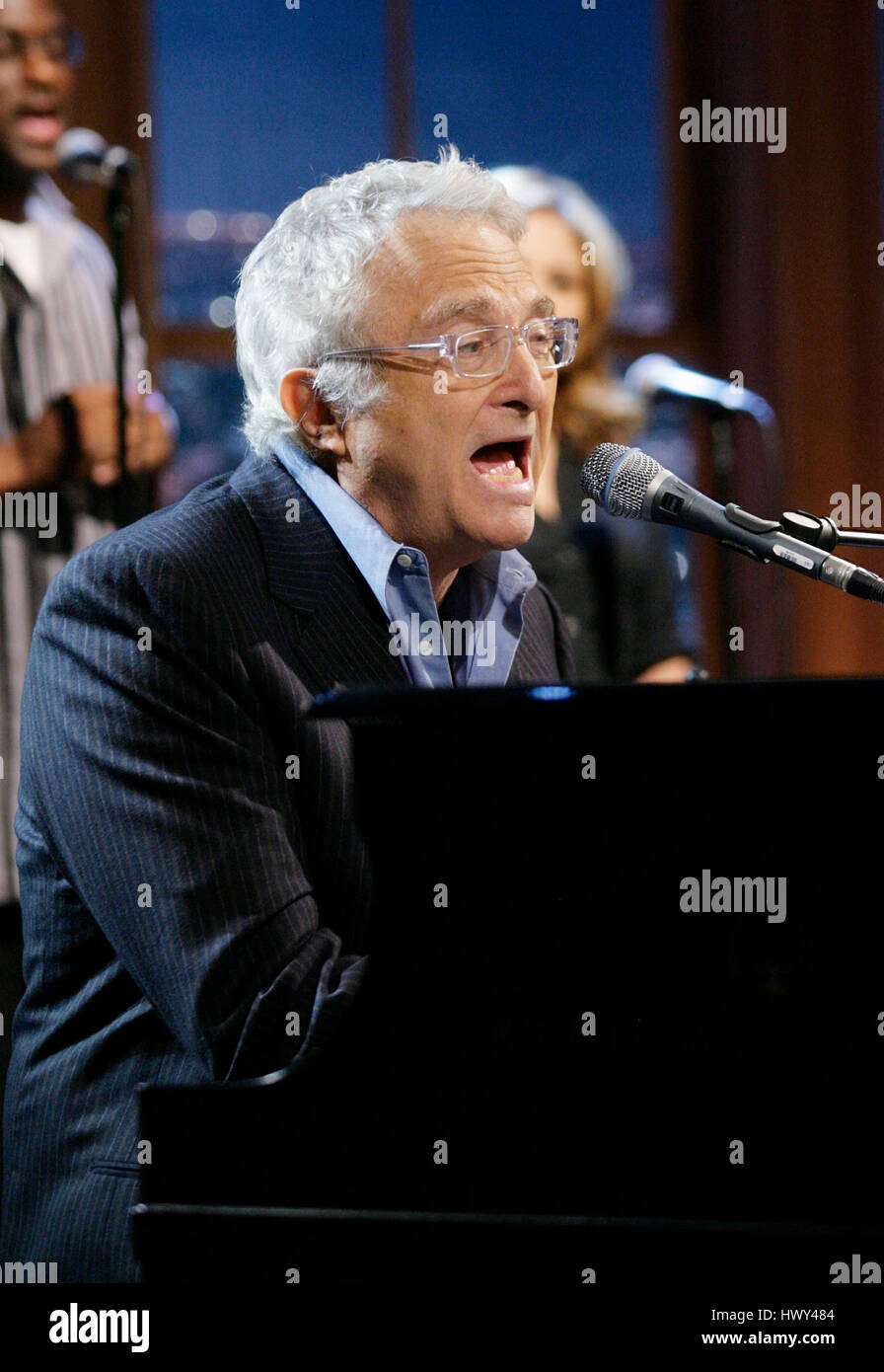 Randy Newman performs on piano during a segment of 'The Late Late Show ...