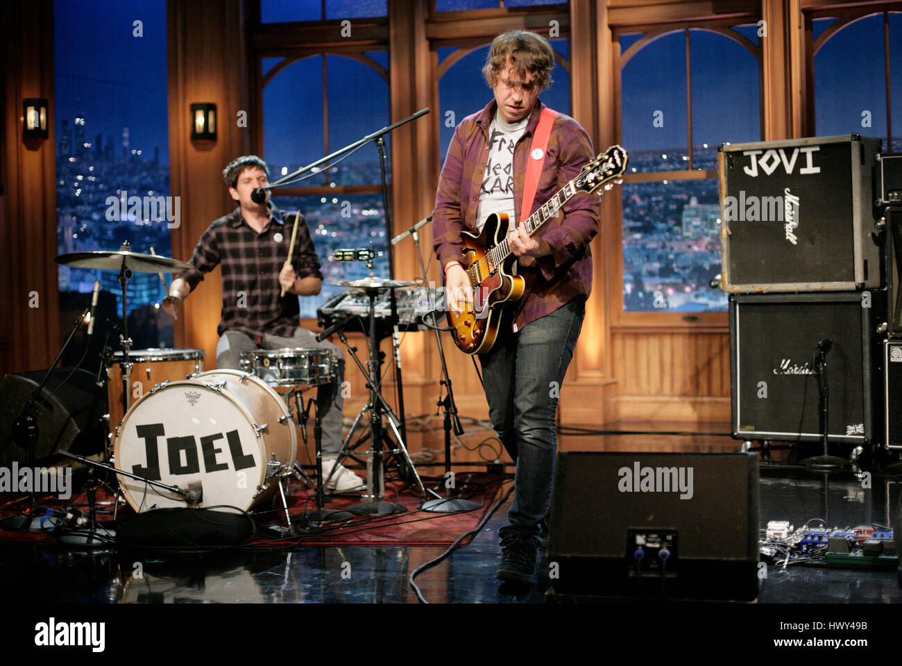 Drummer Dean Allen Spunt and guitarist Randy Randall performs with ...