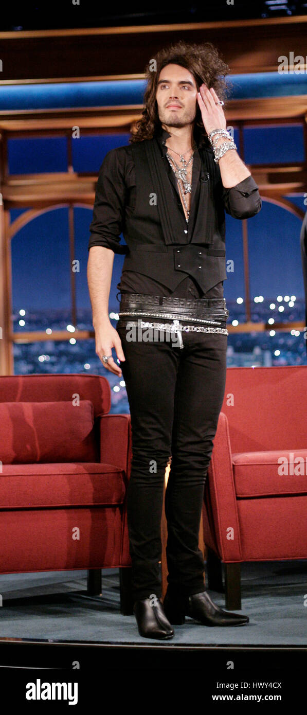 Russell Brand during a segment of 'The Late Late Show with Craig ...