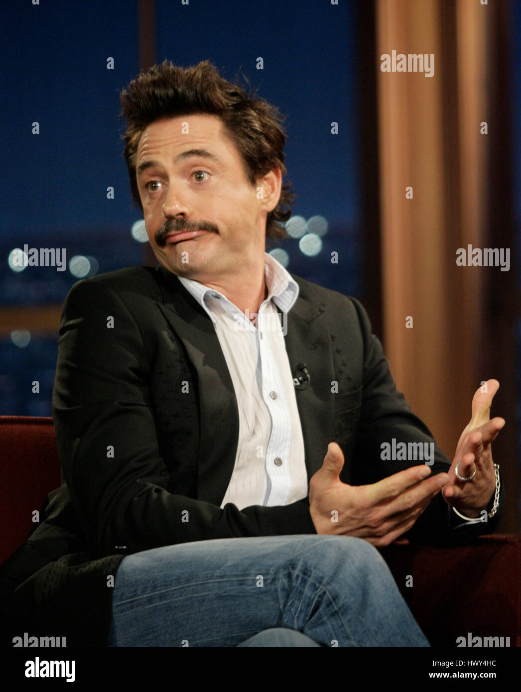 Actor Robert Downey Jr. during a segment of 'The Late Late Show with ...