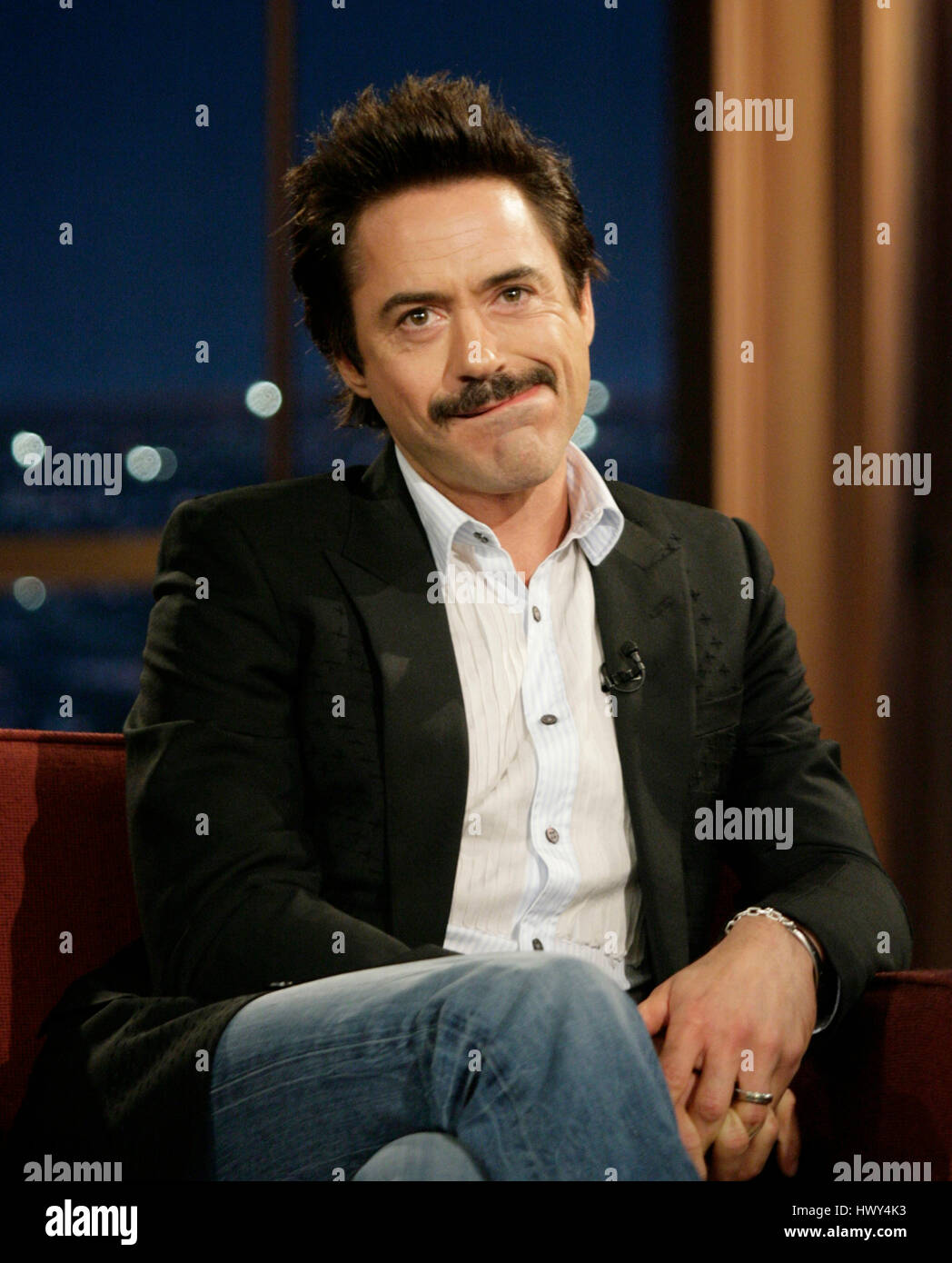 Actor Robert Downey Jr. during a segment of 'The Late Late Show with ...