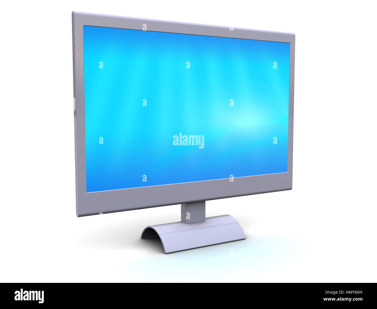 3d illustration of modern computer monitor over white background Stock ...