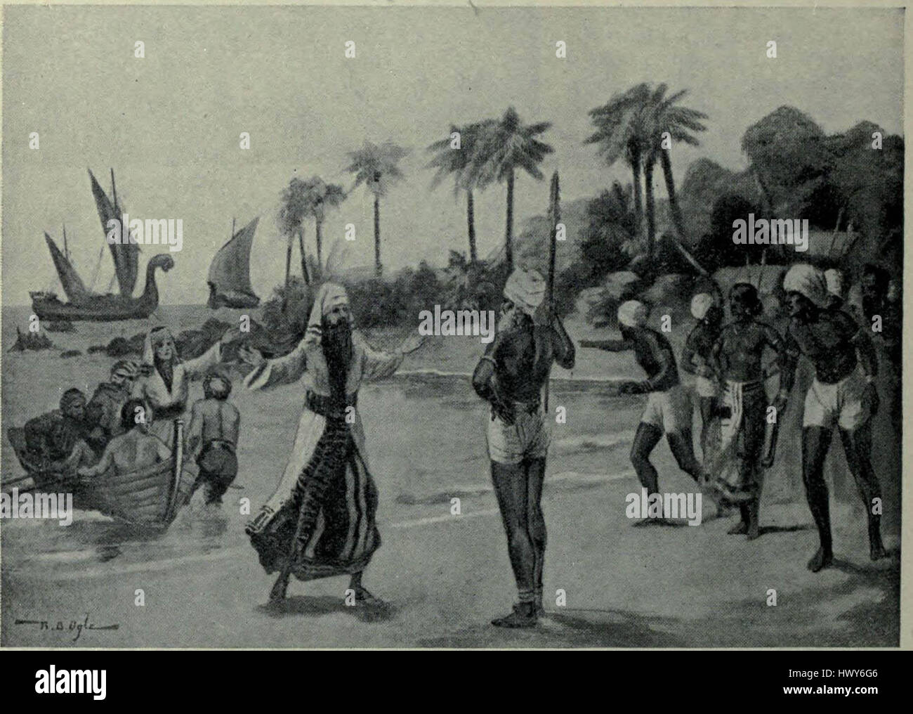 This painting depicts the arrival of Jewish pilgrims at the ancient ...