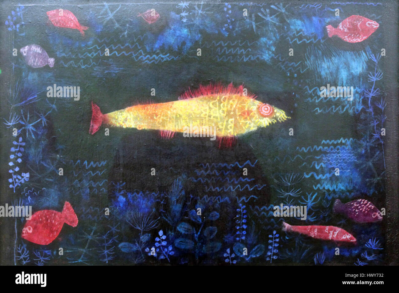 'Der Goldfisch' (The Goldfish) by Paul Klee, painted in 1925, features ...