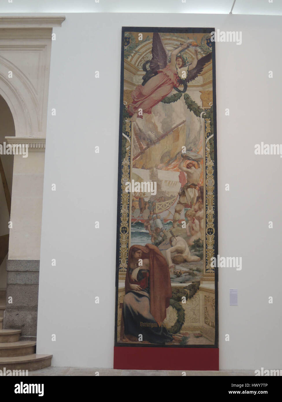 Auguste Gorguet's painting depicts the naval victory of the Romans over ...