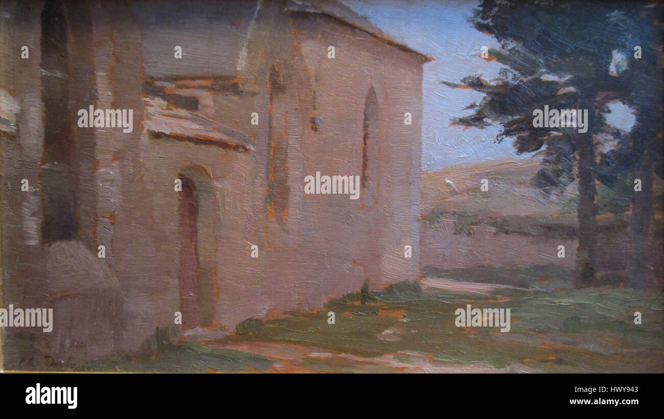 This depiction of a lakeside building emphasizes architectural design ...