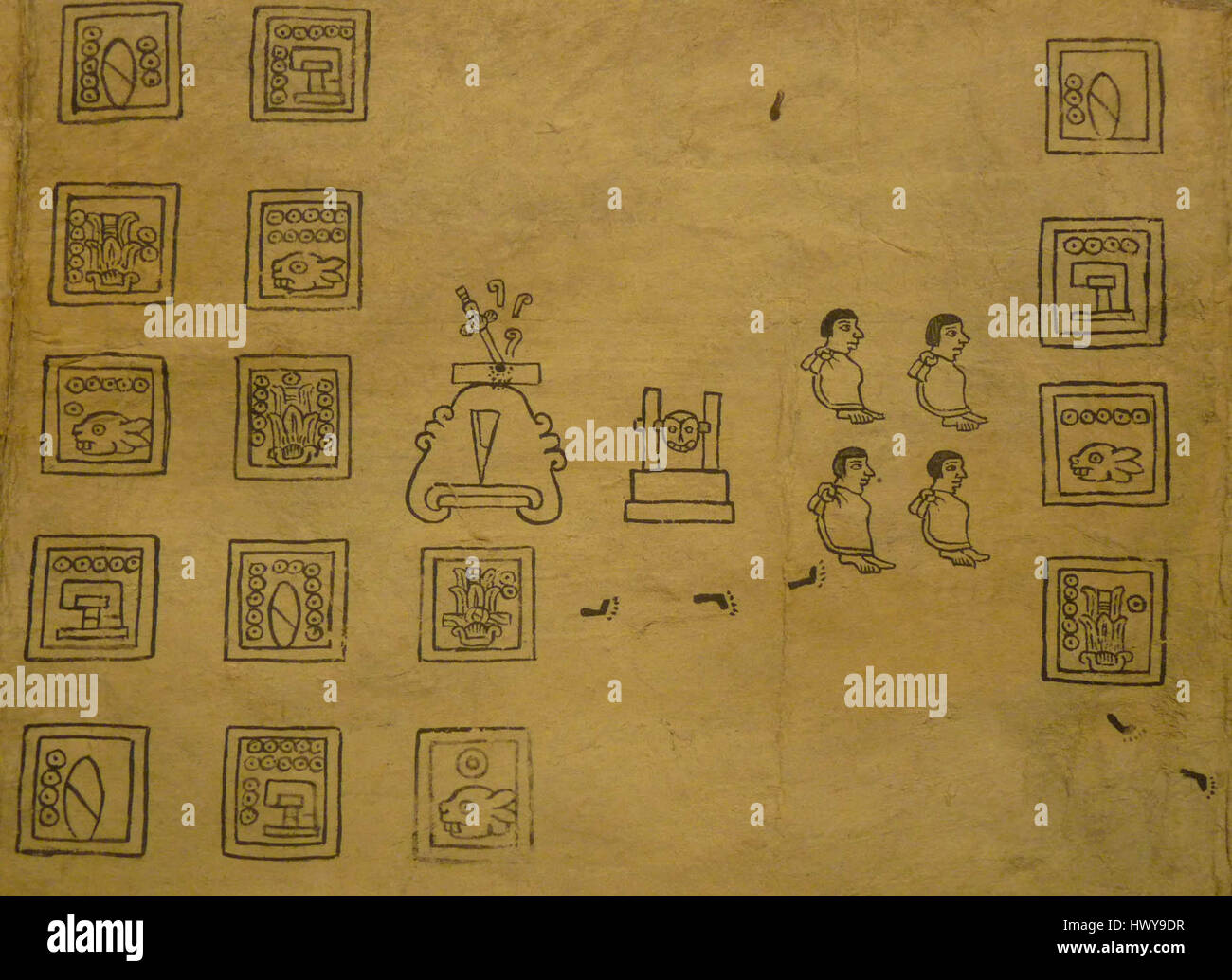 Folio 10 of the Boturini Codex is an ancient manuscript documenting the ...