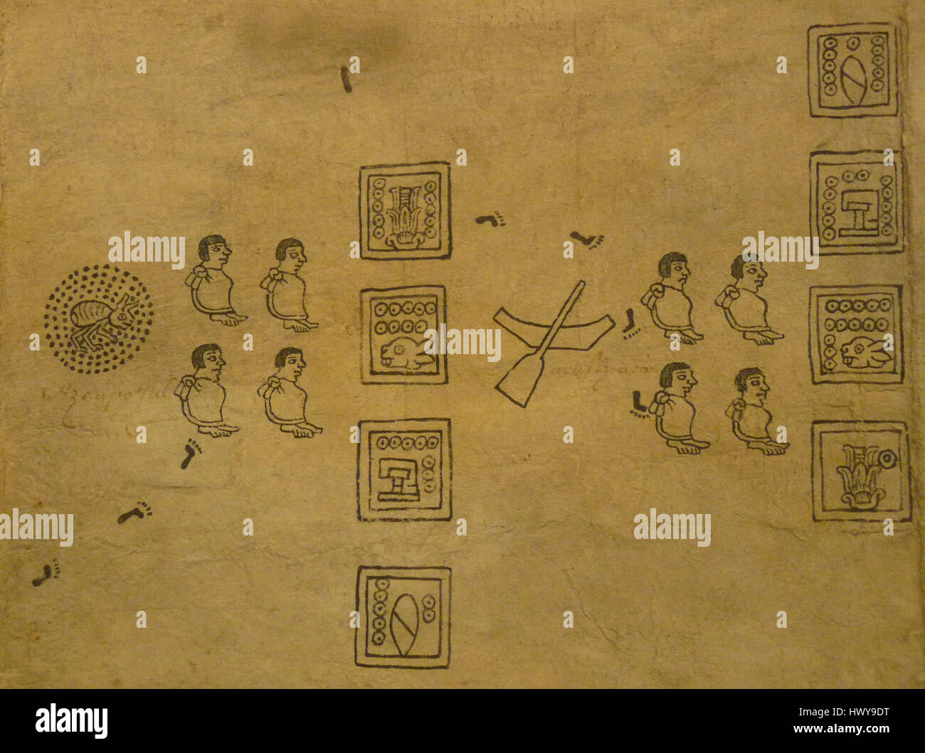 The Boturini Codex is an ancient manuscript depicting the migration and ...