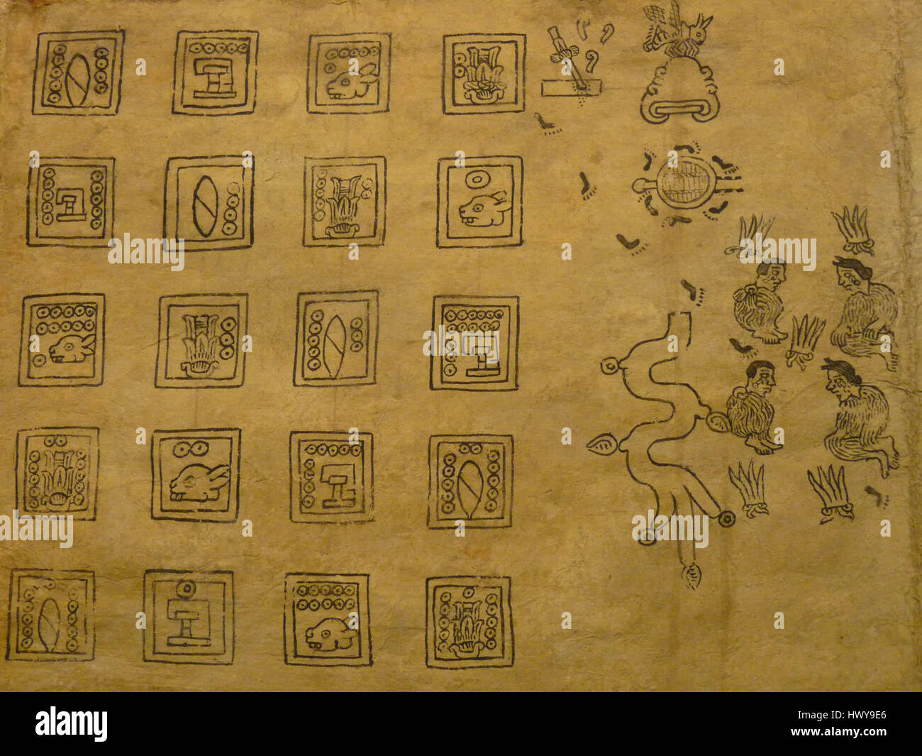 Boturini Codex (folio 19 Stock Photo - Alamy