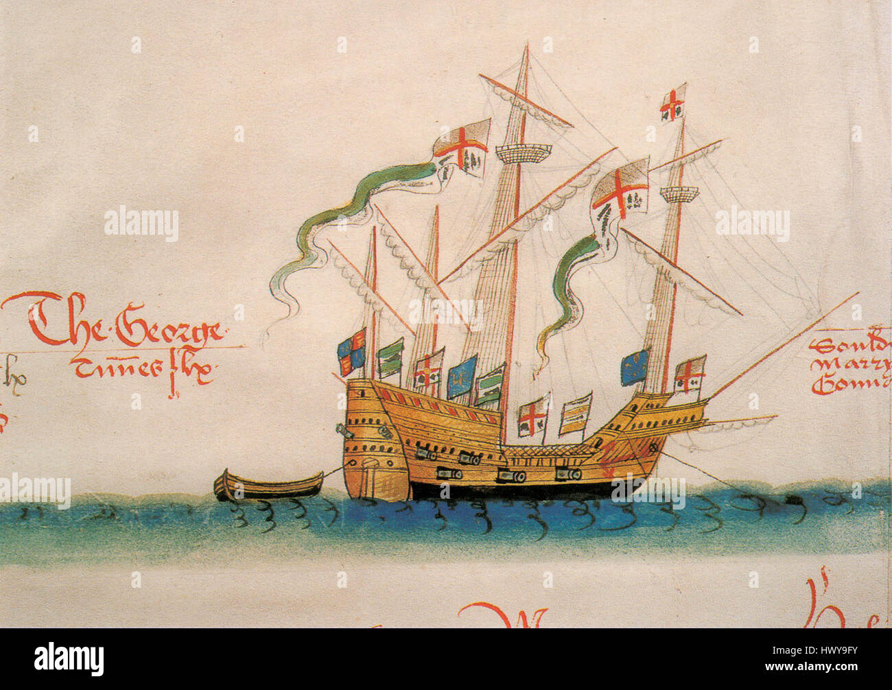 English tudor naval ship hi-res stock photography and images - Alamy