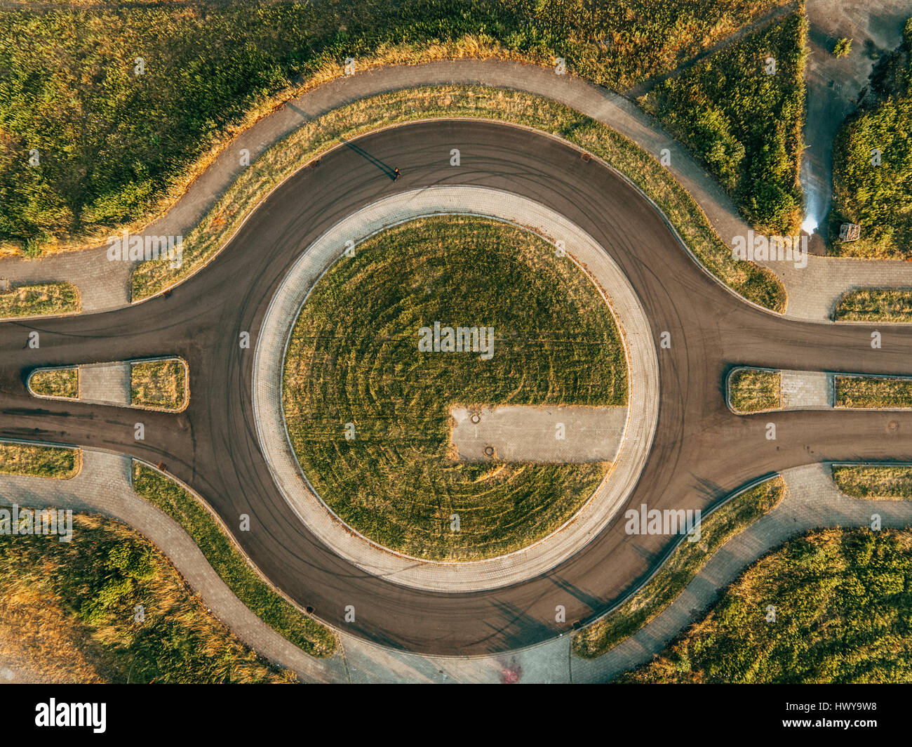 Businessman in roundabout Stock Photo - Alamy