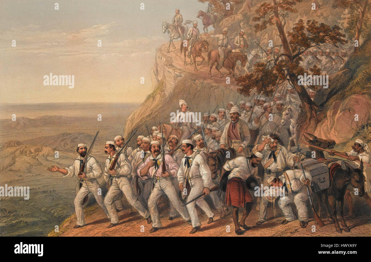 The 1st Bengal Fusiliers, part of the British East India Company army ...