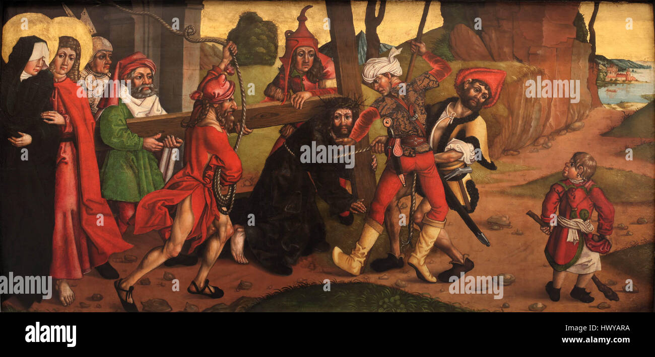 'Carrying of the Cross' is a depiction of Christ bearing the cross ...