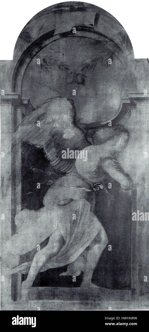 'Angelo Annunciante' by Moretto depicts the angel announcing the Virgin ...