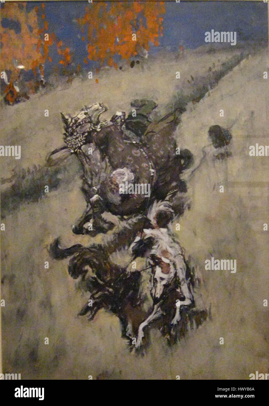 Boyarin hunting by V. Serov (1890s, GTG Stock Photo - Alamy