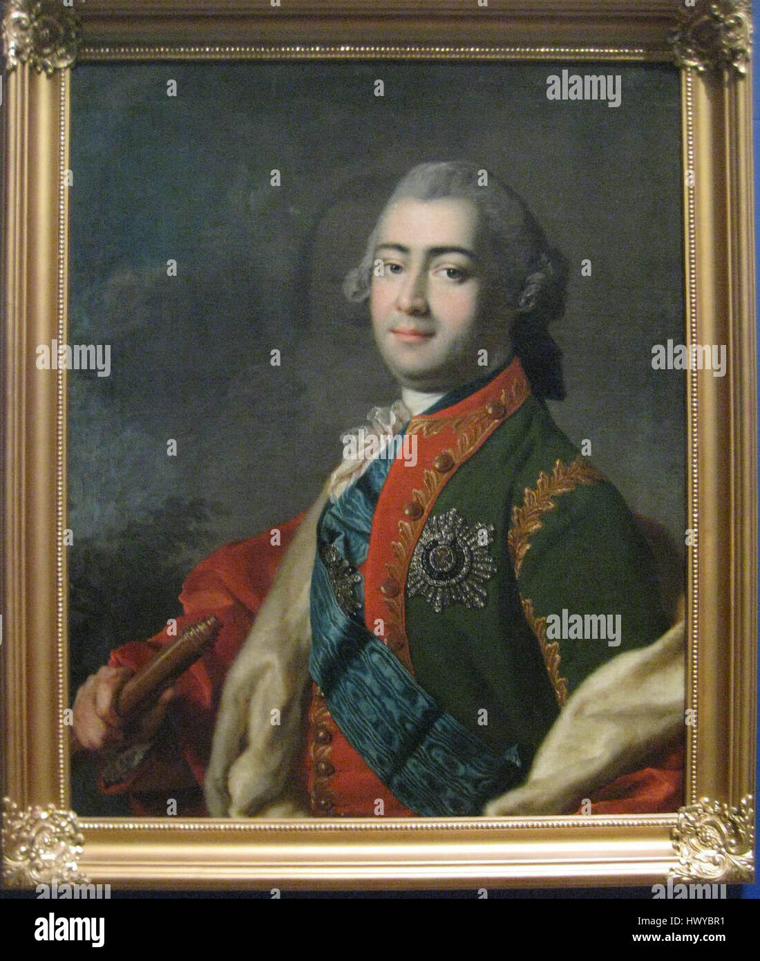 A.G.Razumovsky by anonymous (1770s, GIM) FRAME Stock Photo - Alamy