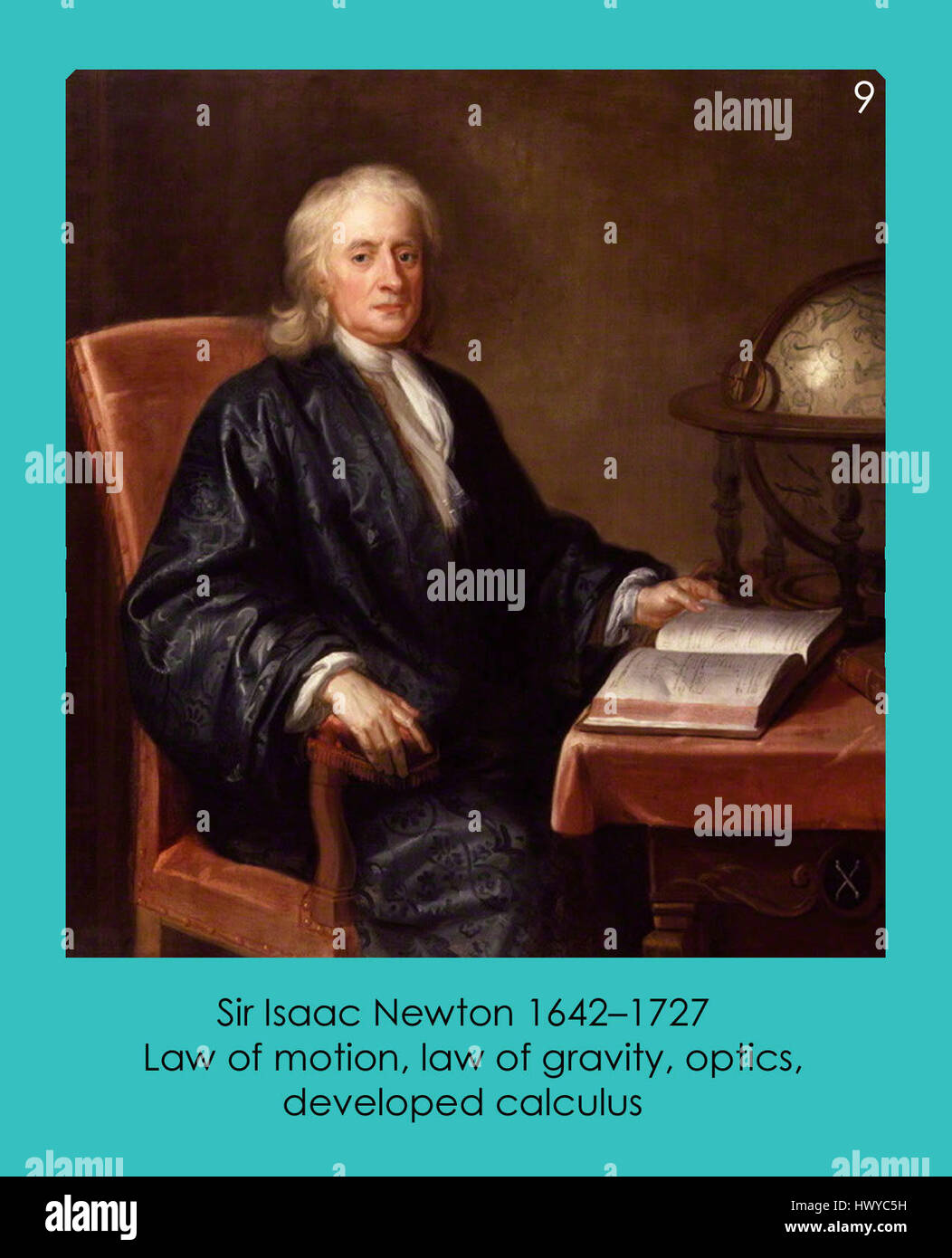 A historical image of Sir Isaac Newton, the renowned scientist and ...