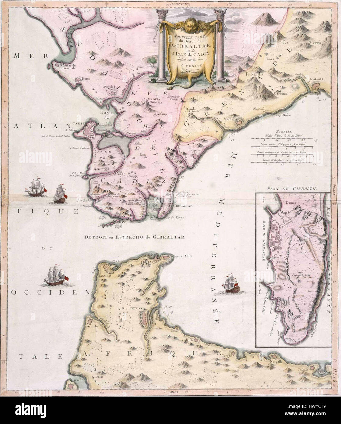 The *1780 P Santini Map of Gibraltar* is a historical cartographic work ...