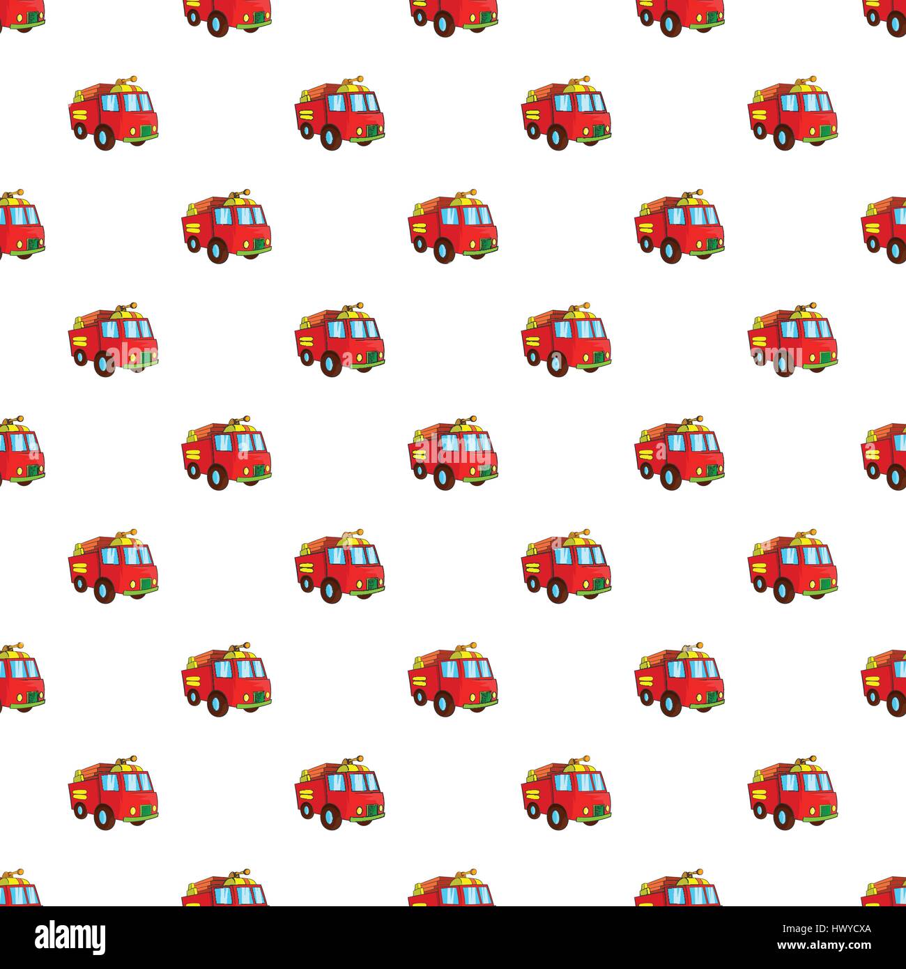 Fire truck pattern, cartoon style Stock Vector Image & Art - Alamy