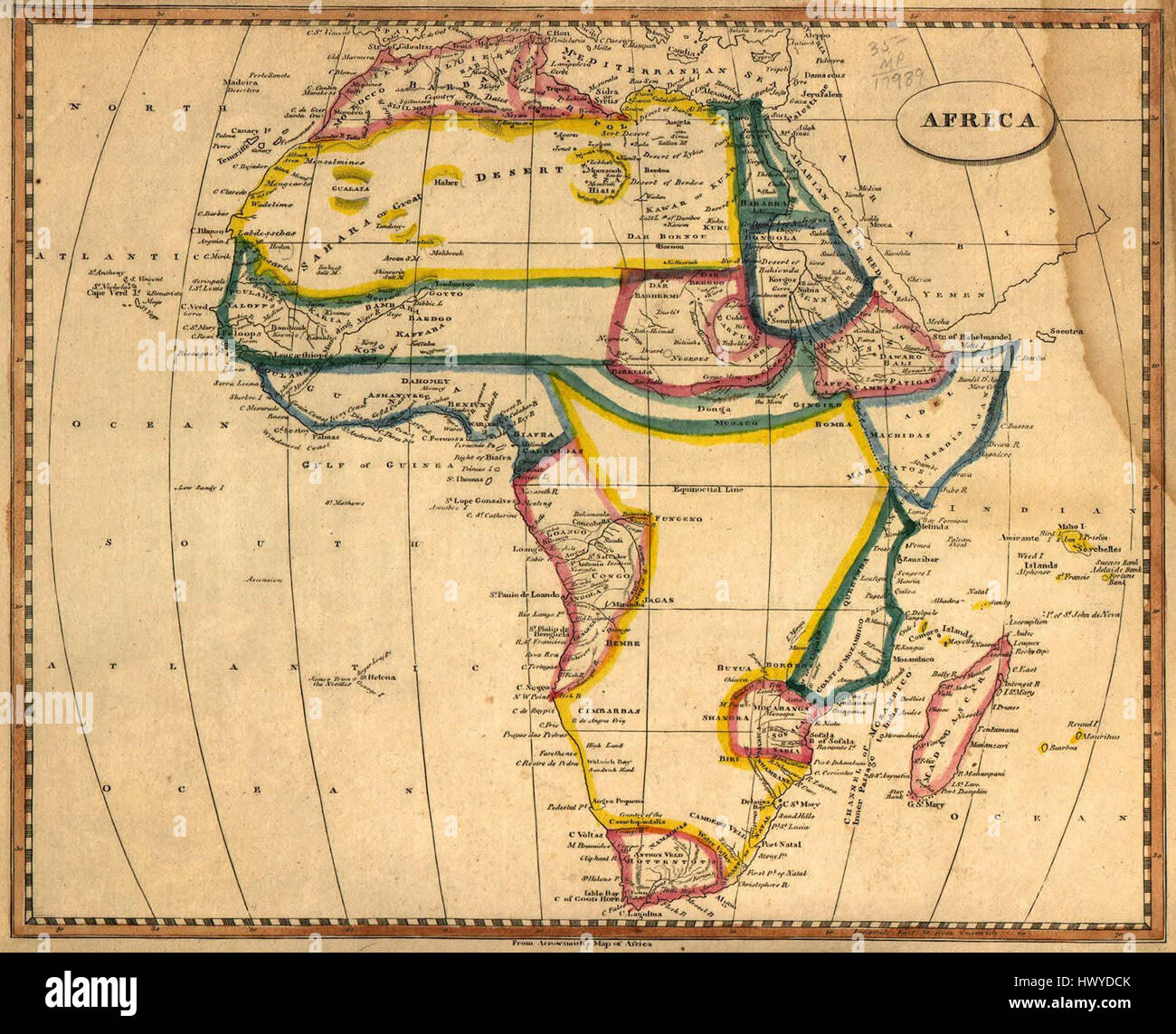 Africamap1812 is a historical map that showcases the African continent ...