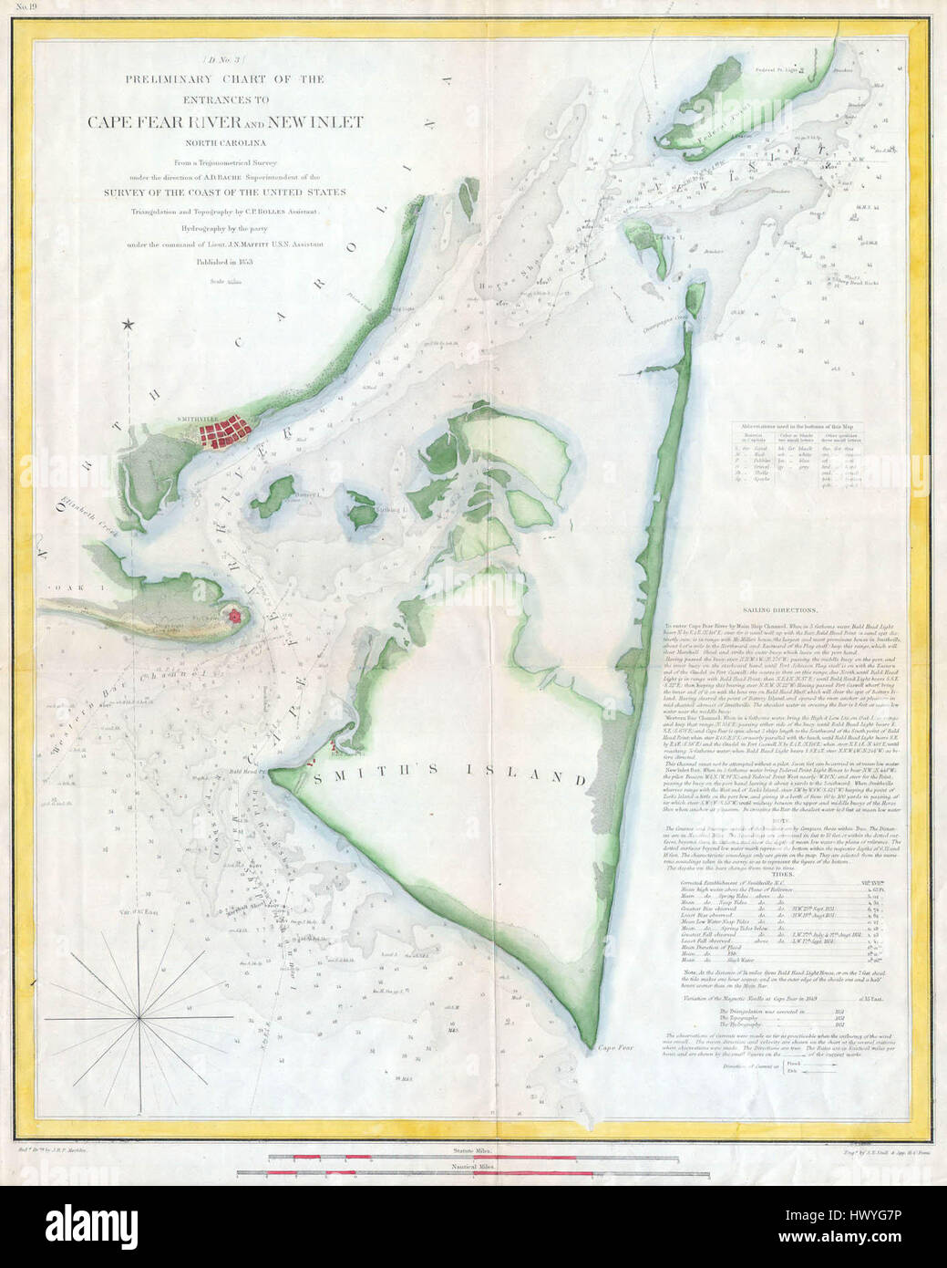 Map of cape fear river hi-res stock photography and images - Alamy