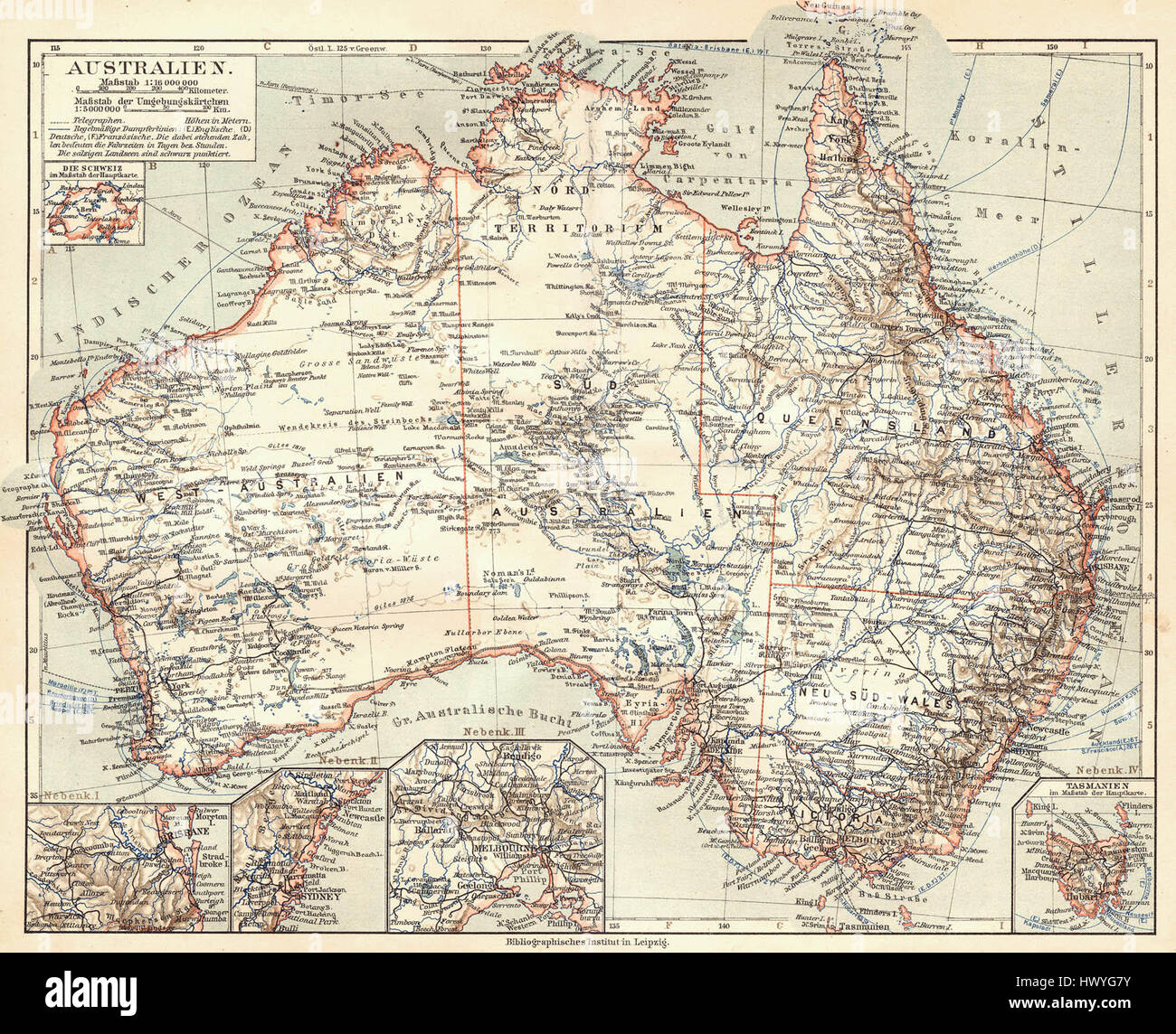 The painting '115 Australien Festland' from 1905 depicts the Australian ...