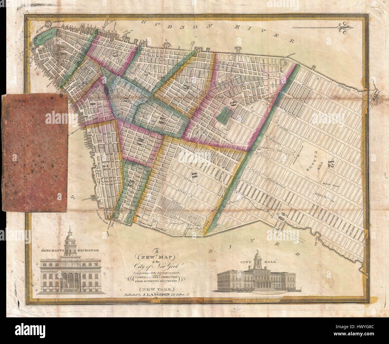 Map of new york 1831 hi-res stock photography and images - Alamy