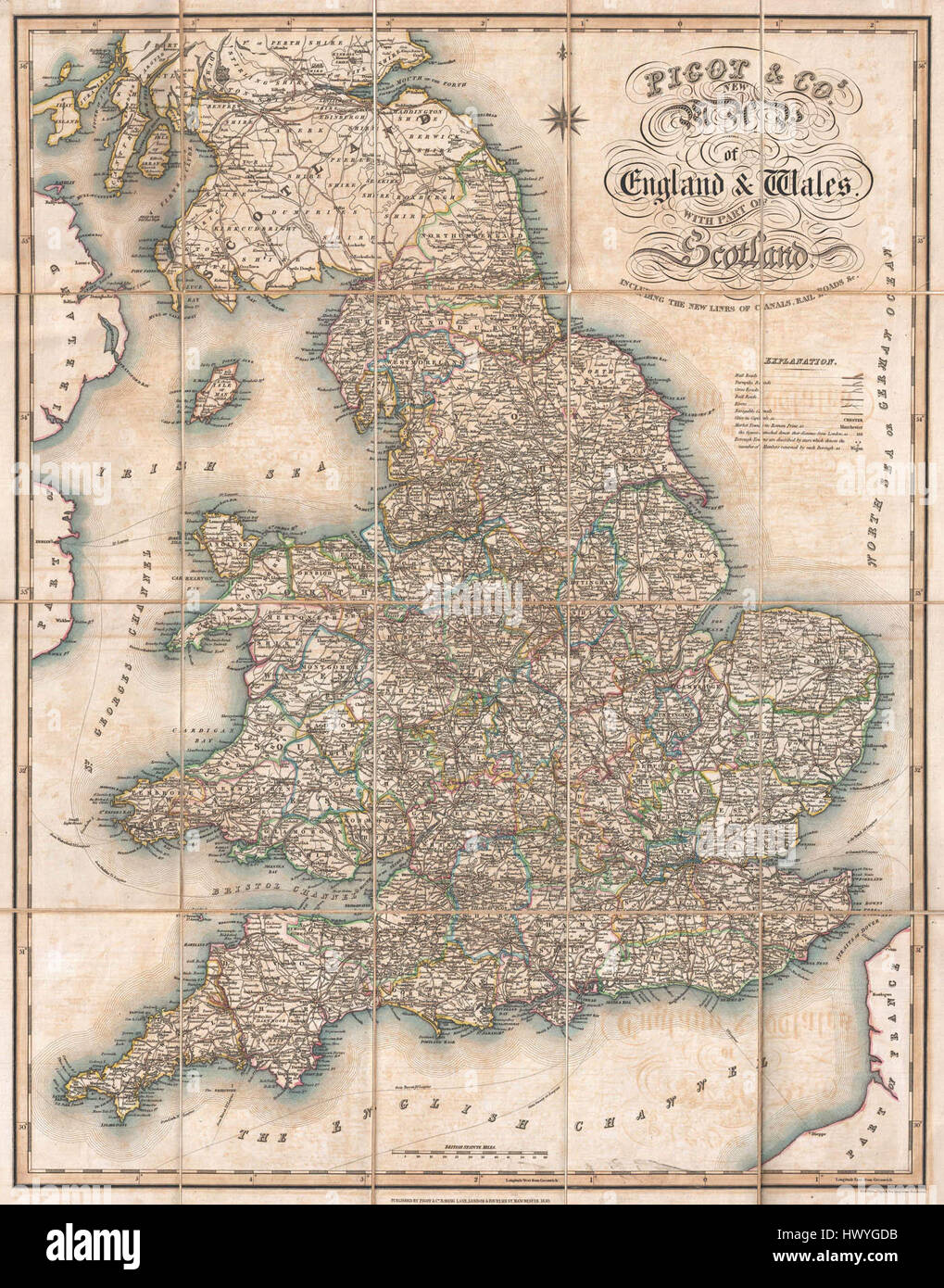 Regional map of england hi-res stock photography and images - Alamy