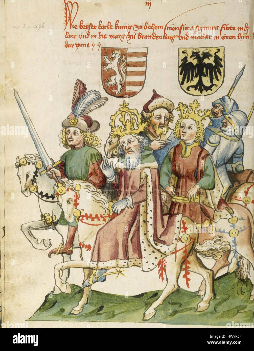 This manuscript, 'Buch Kaiser Sigismund', chronicles the life and reign ...
